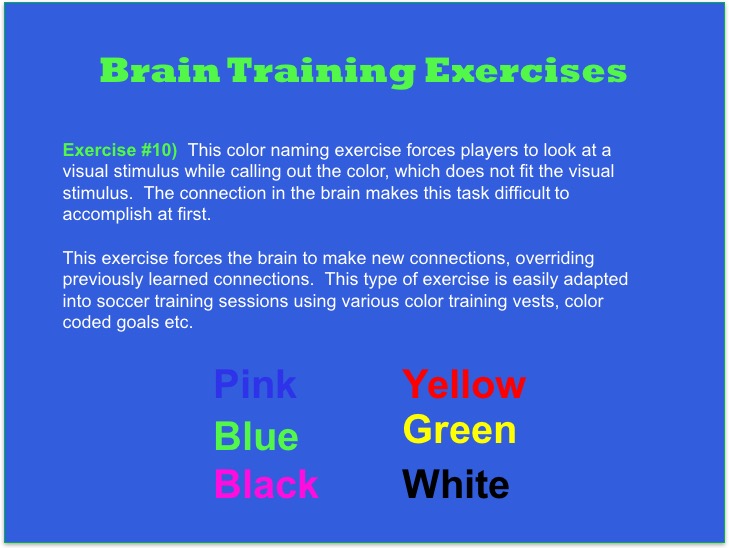 Soccer Brain Exercises – Coach DiBernardo